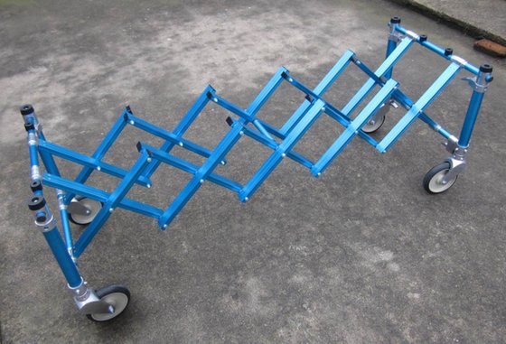 equipo mortuorio del camión de aluminio de la iglesia de Anodiezed de la rueda 6Inch con el marco de 4 o 5 X