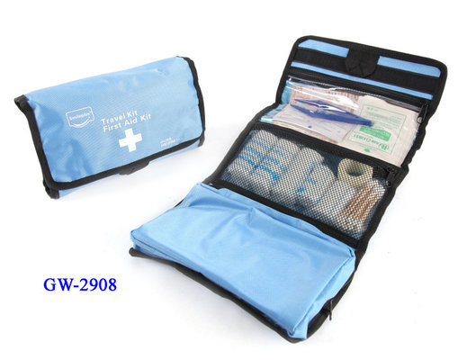 Equipos de primeros auxilios de nylon cubiertos PVC del viaje del bolso para el cuidado de la enfermedad o de lesión