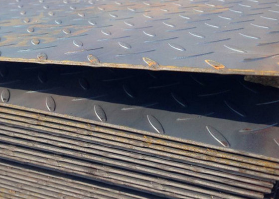 Grade SS400 Checkered Hot Rolled Coil Steel plate Thk 1.4mm - 12mm GB standard
