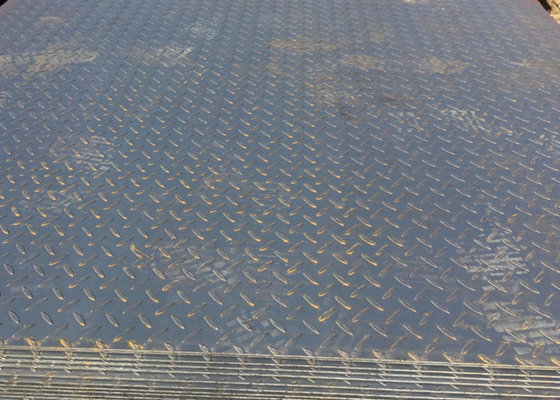 Hot Rolled Metal Checker Plate , 2348mm / Custom Length Metal Checker Plate Flooring
