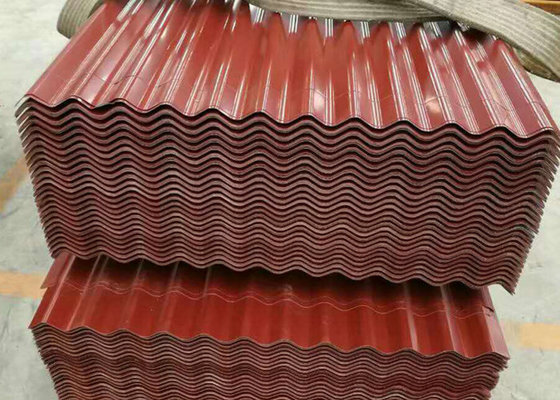 Weatherability Colour Coated Metal Roofing Sheets , Corrugated Metal Roof Panels