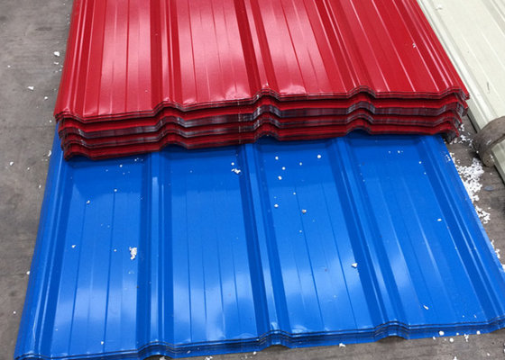 PPGL Color Coated Steel Roofing Sheet AZ30g / M2 - 150g / M2 Length 3M