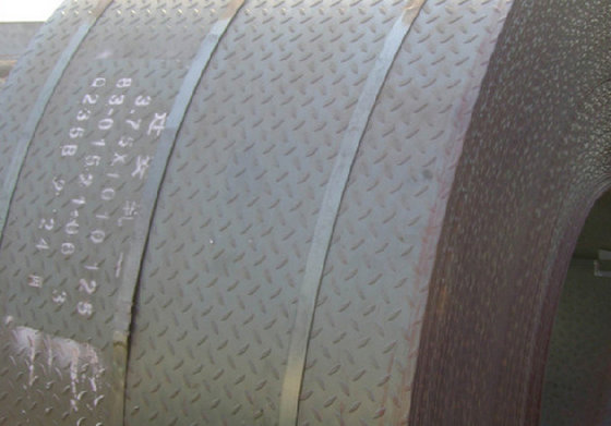 Grade SS400 Checkered Hot Rolled Coil Steel plate Thk 1.4mm - 12mm GB standard