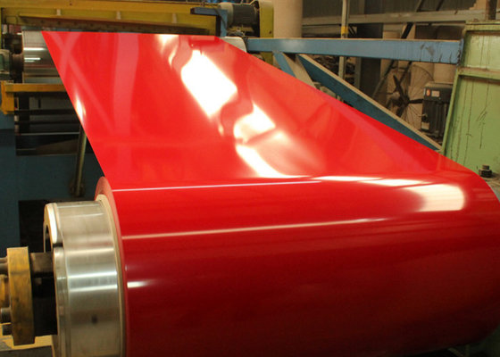CGCC Prepainted Steel Coil , ISO9001 40 - 275g Zinc Layer Colour Coated Coil