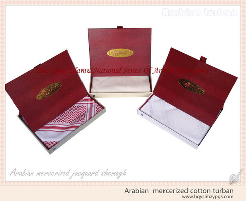 Arabian mercerized-cotton scarf  /  100S/2 Arabian mercerized jacquard shemagh