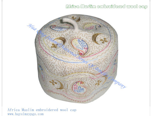 Africa Muslim embroidered wool cap /  West Africa Muslim embroidered wool cap / Size:53#,54#,55#,56#,57#,58#
