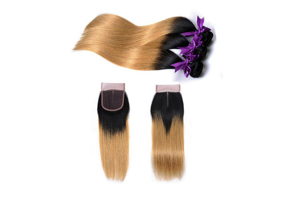 El pelo peruano sin procesar rubio 3 lía para el brillo del grado de las muchachas 8a Niza