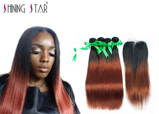 La armadura brasileña del pelo del color rubio de Ombre 1B/33 lía con el pelo de Nonemy del cierre