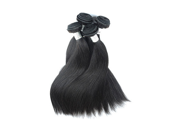 cabello humano sin procesar de Remy de la Virgen brasileña 9A, 4 extensiones naturales del pelo negro de las PC