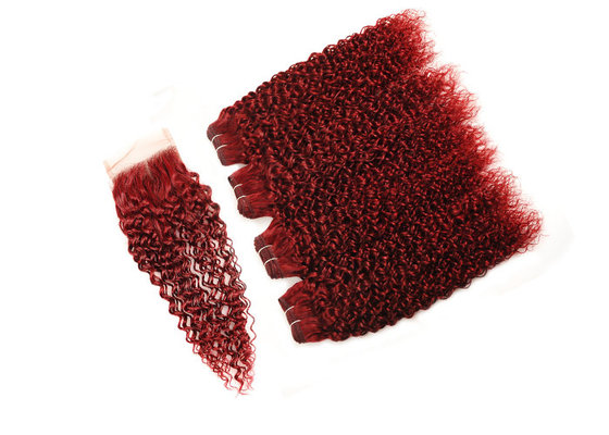 Ningunos paquetes peruanos rojos de vertimiento del pelo pueden ser trama teñida del pelo rizado de JC