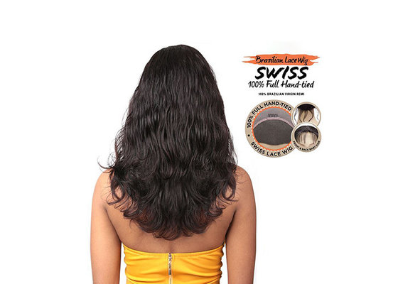 Pelucas de cordón llenas llenas brasileñas del pelo real del cabello humano/del tinte de las pelucas de cordón de la onda del cuerpo
