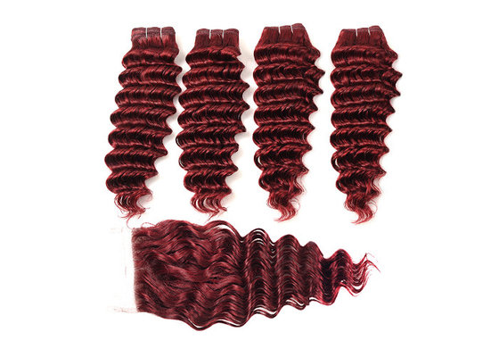 paquetes indios del pelo de la onda profunda 99J para la trama de DoubleTight de la máquina de la mujer negra