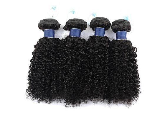 Armadura rizada del pelo rizado del color natural del pelo de 100 Remy 4 paquetes