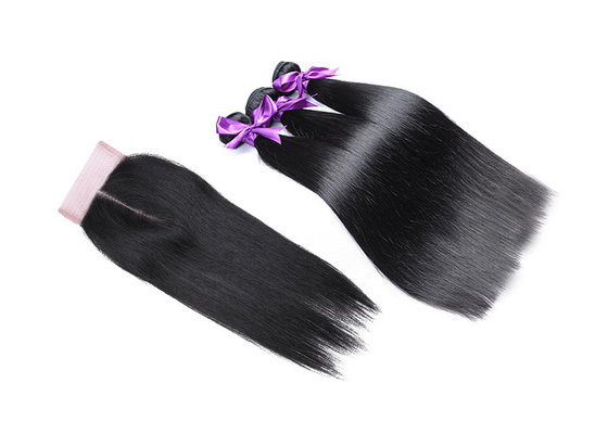 El cabello humano doble 3 de la plenitud lía derecho con el cierre 1B de largo para las mujeres