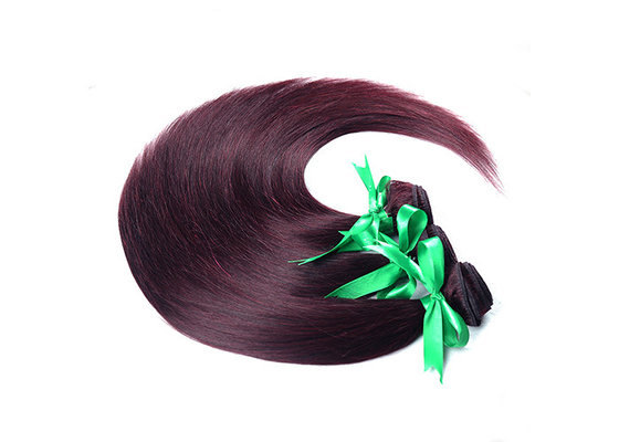 El pelo peruano lía con las PC/color Borgoña de la porción de la seda 3 y del pelo recto