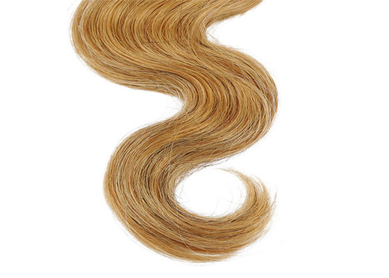 Las extensiones 3 del cabello humano de la onda del cuerpo del trenzado rubias verdad al color de la longitud #1B27