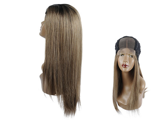 Las pelucas del frente del cordón del color del pelo de las pelucas T1B/Linen del cabello humano recto para las mujeres 4*4 atan
