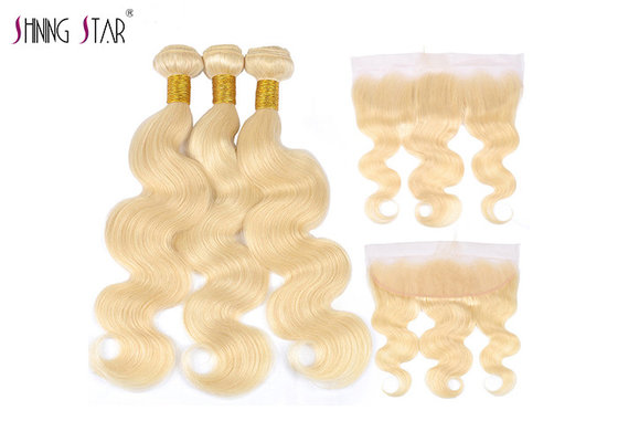 10" - 30" pelo ondulado peruano lía al Blonde de miel 613 paquetes de la sensación cómoda