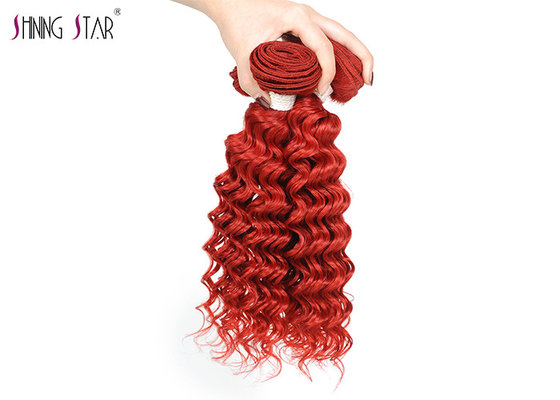 paquetes profundos brasileños del pelo de la onda 99J con los paquetes 100% de Borgoña del cabello humano del cierre