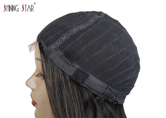 peluca recta coloreada 1B de la pieza de las pelucas U del frente del cordón del cabello humano 12 - 18 pulgadas
