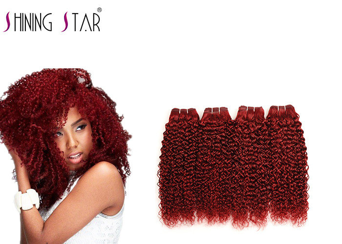 Extensiones cortas coloreadas del pelo rizado, armadura rizada brasileña del rizo rizado