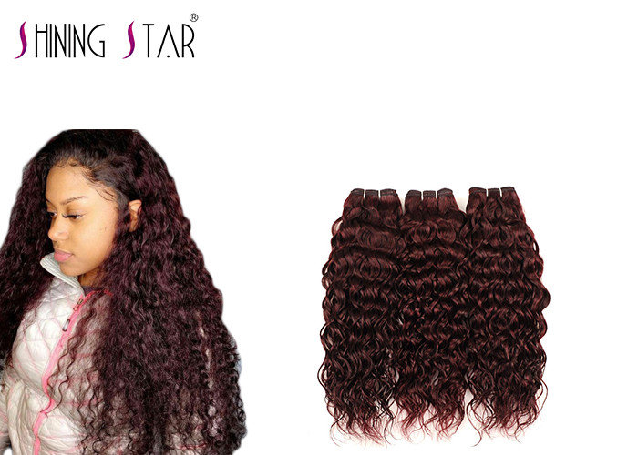 Armadura del pelo de la onda de agua del brasileño de 3 PC el 100% para el olor no malo negro de la mujer