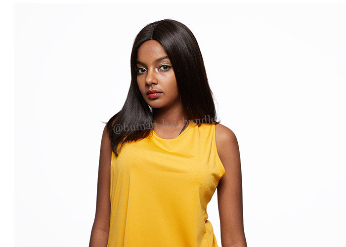 Paquetes negros naturales del cabello humano con tamaño modificado para requisitos particulares extremo sano grueso