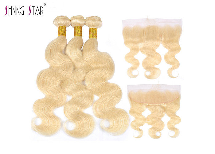 10" - 30" pelo ondulado peruano lía al Blonde de miel 613 paquetes de la sensación cómoda