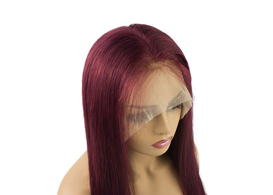best selling hand-tied lace frontal wig 99j# 13x6 transparent lace wig supplier