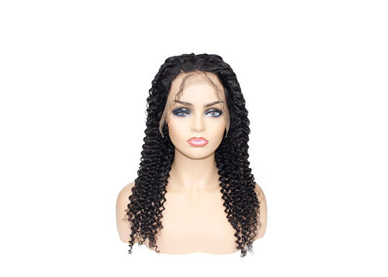 #1B natural black lace front wig,deep curly lace wig human hair supplier