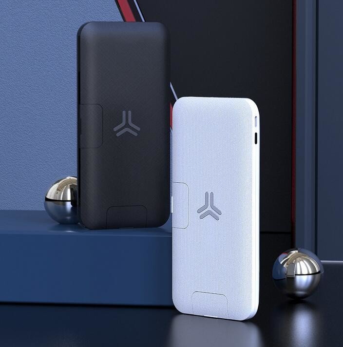 Fast charge PD18W 10,000mah Qi Wireless charger Power bank with holder supplier