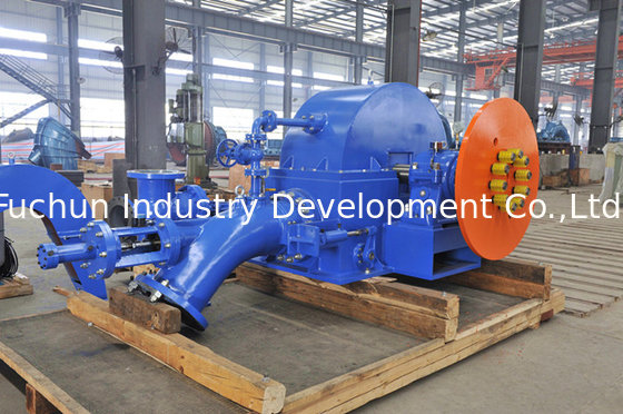 High Head Pelton Hydro Turbine , Horizontal Double Nozzle Pelton Turbine