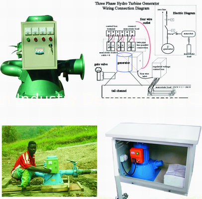 50HZ / 60HZ Micro Hydro Generator , 3 Phase Mini Water Turbine Generator
