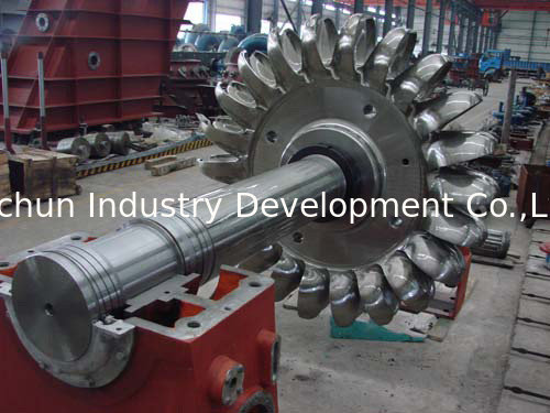 0.55 - 2.3m Pelton Runner And Shaft, High Head Pelton Hydro Turbine With Multi Nozzles