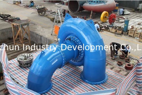 Horizontal Francis Hydro Turbine For Hydraulic Power Station, Inward Flow Hydro Electric Turbine