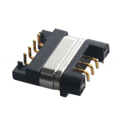 Vertical 4 pin reverse power and sync magnetic connector M411R