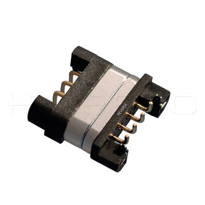 Vertical 4 pin reverse power and sync magnetic connector M411R