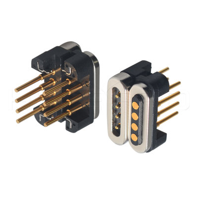 Vertical 4 pin reverse power and sync magnetic connector M411R