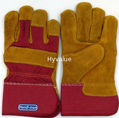 China 10 inch Cow Split Leather with cotton back Working Gloves supplier