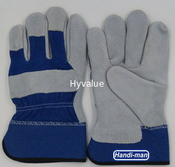 China 10 inch Cow Split Leather with cotton back Working Gloves supplier