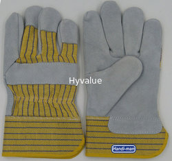 China 10 inch Cow Split Leather with cotton back Working Gloves supplier