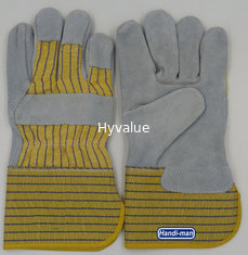 China 10 inch Cow Split Leather with cotton back Working Gloves supplier