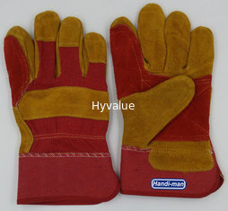 China 10 inch Cow Split Leather with cotton back Working Gloves supplier