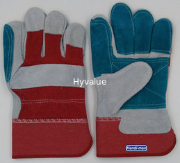 China 10 inch Cow Split Leather with cotton back Working Gloves supplier