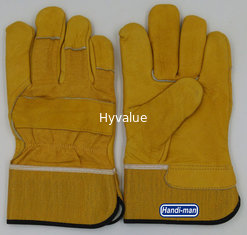 China 10 inch Cowhide Leather with cotton back Working Gloves supplier