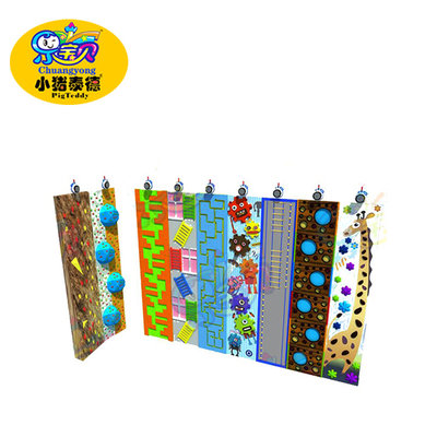 Public Playground Climbing Wall , Indoor Artificial Rock Climbing Wall