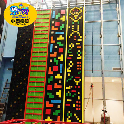 Artificial Plastic Kids Rock Climbing Wall Anti - Fade For Amusement Parks