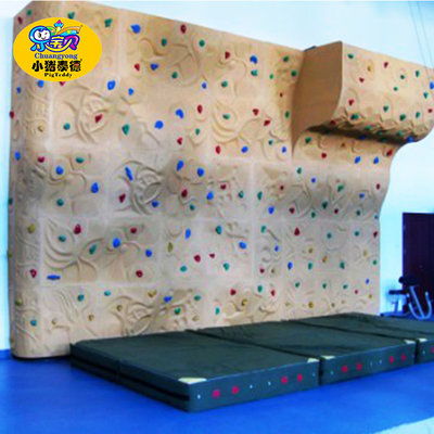 Custom Outdoor Kids Rock Climbing Wall For Amusement Parks Fire Resistance