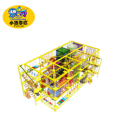 Big Capacity Rope Playground Equipment Fireproof For Pre - School