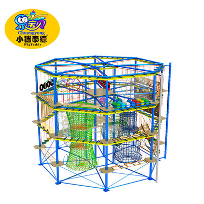 Customized Rope Climbing Playground Equipment For Amusement Parks
